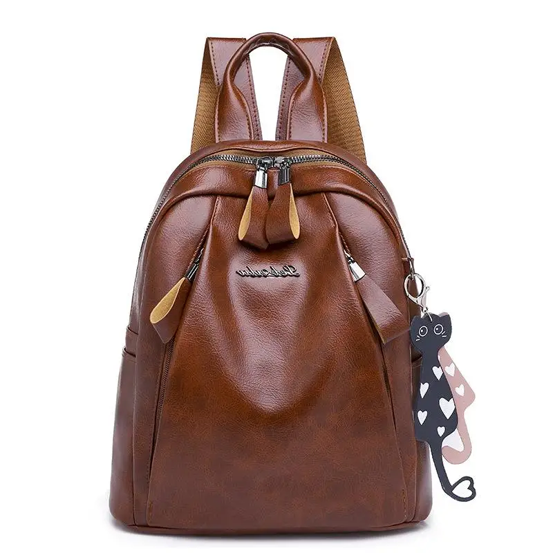 Korean-Style-Women-Travel-Backpack-Woman-Large-Capacity-PU-Leather ...