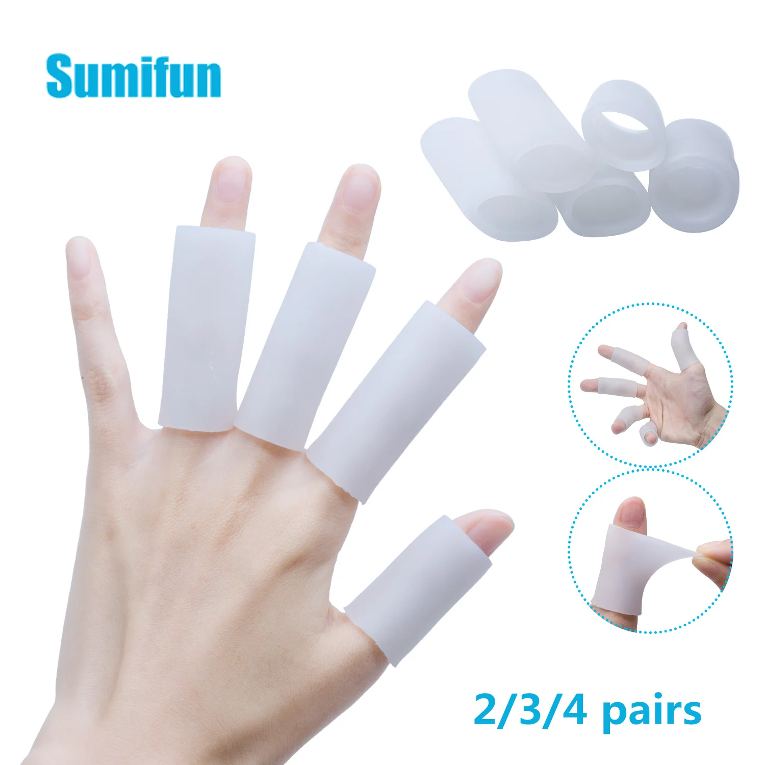 2-3-4-pairs-Sleeves-Separators-Protector-Prevent-Injuries-Skin-Blisters ...