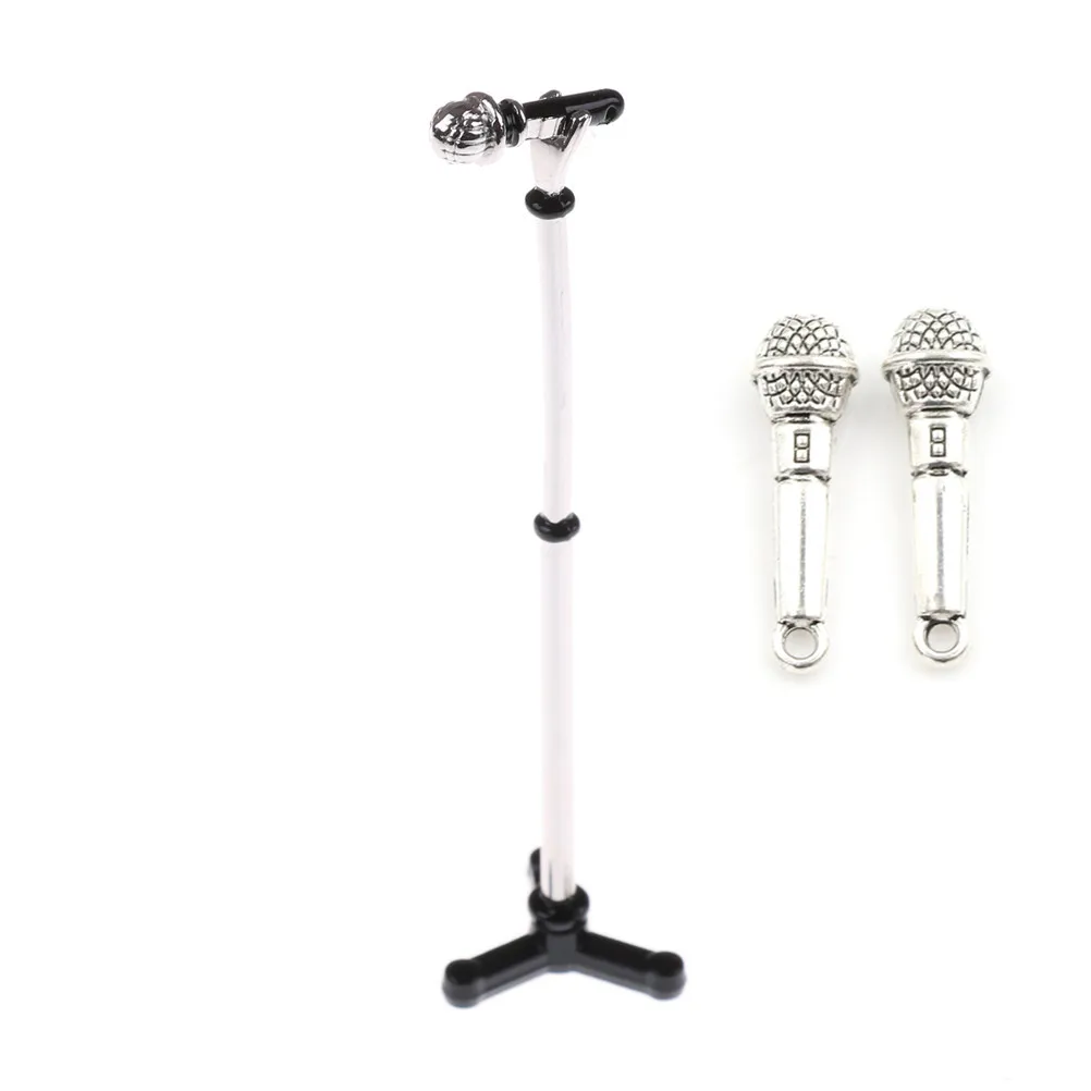 1PCS Cute Mini Metal Microphone Model 1:12 Doll House Dollhouse ...