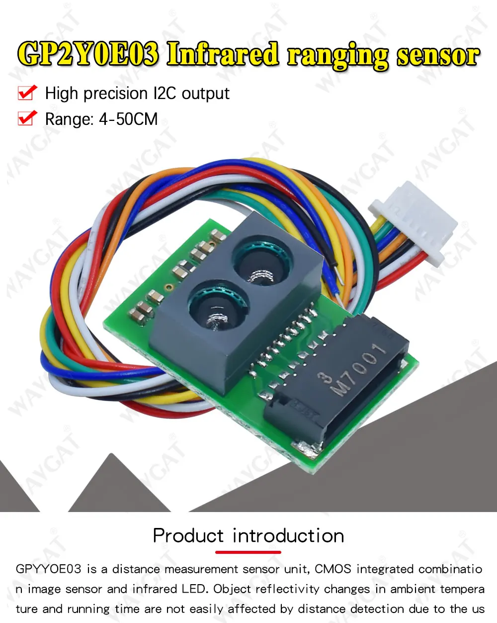 Módulo Sensor De Distância Infravermelho Variando Sensor Módulo De Alta Precisão I2c Saída Para ...