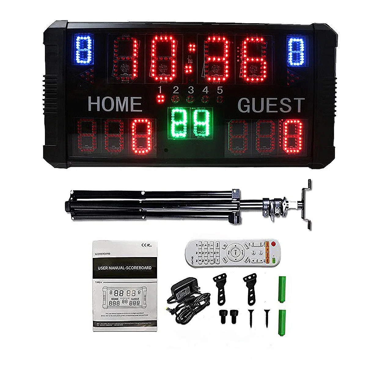 Portable-Aluminum-LED-Digital-Basketball-Scoreboard-Remote-Control ...