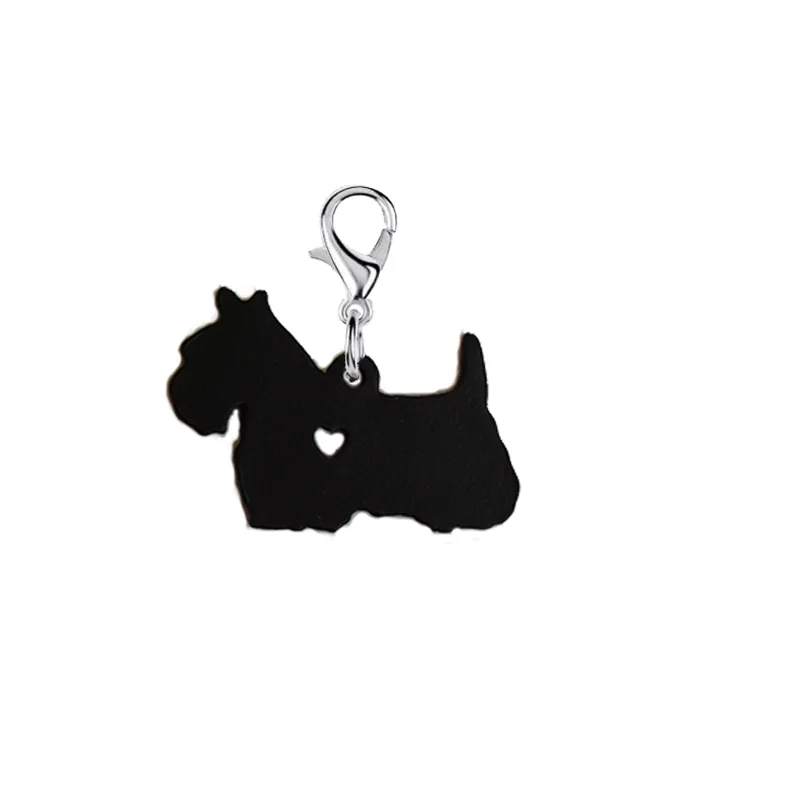 Real Scottish Terrier Black dog Key chain with 11mm lobster clasp ...