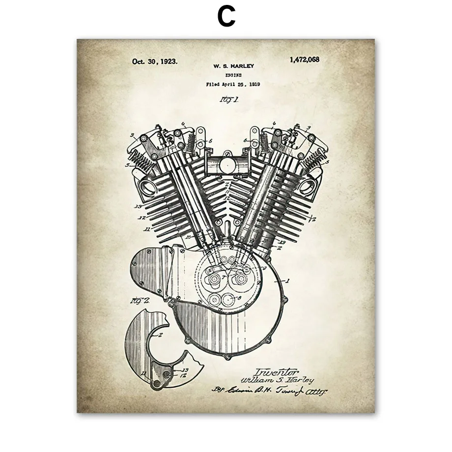 Drawings Of Motorcycle Parts