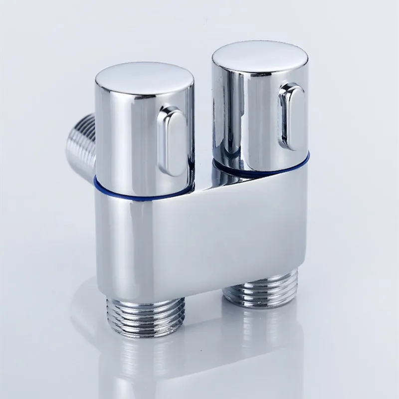 G1/2 Mini Multi-function Faucet, Brass One Into Two Out Dual Control ...