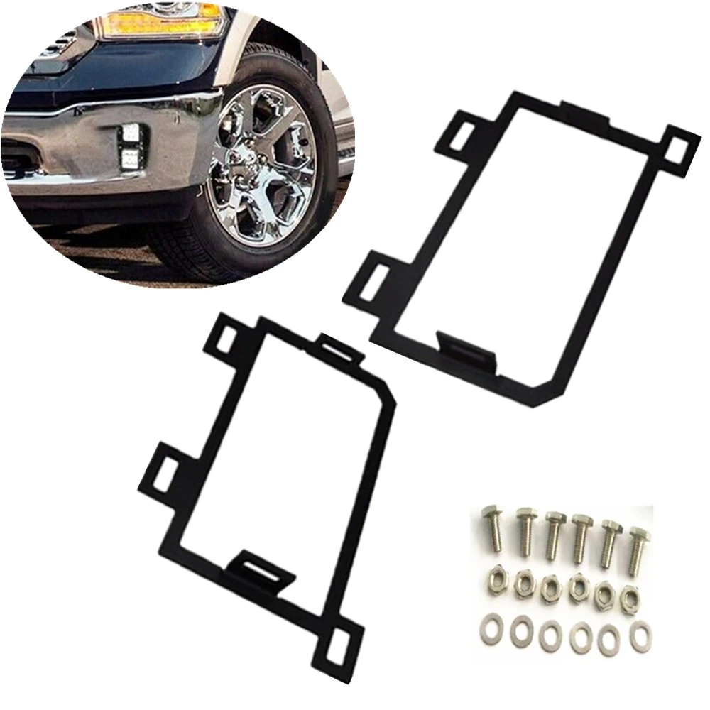 Car-Front-Hidden-Bumper-LED-Fog-Light-Mounting-Brackets-For-Dodge-Ram ...