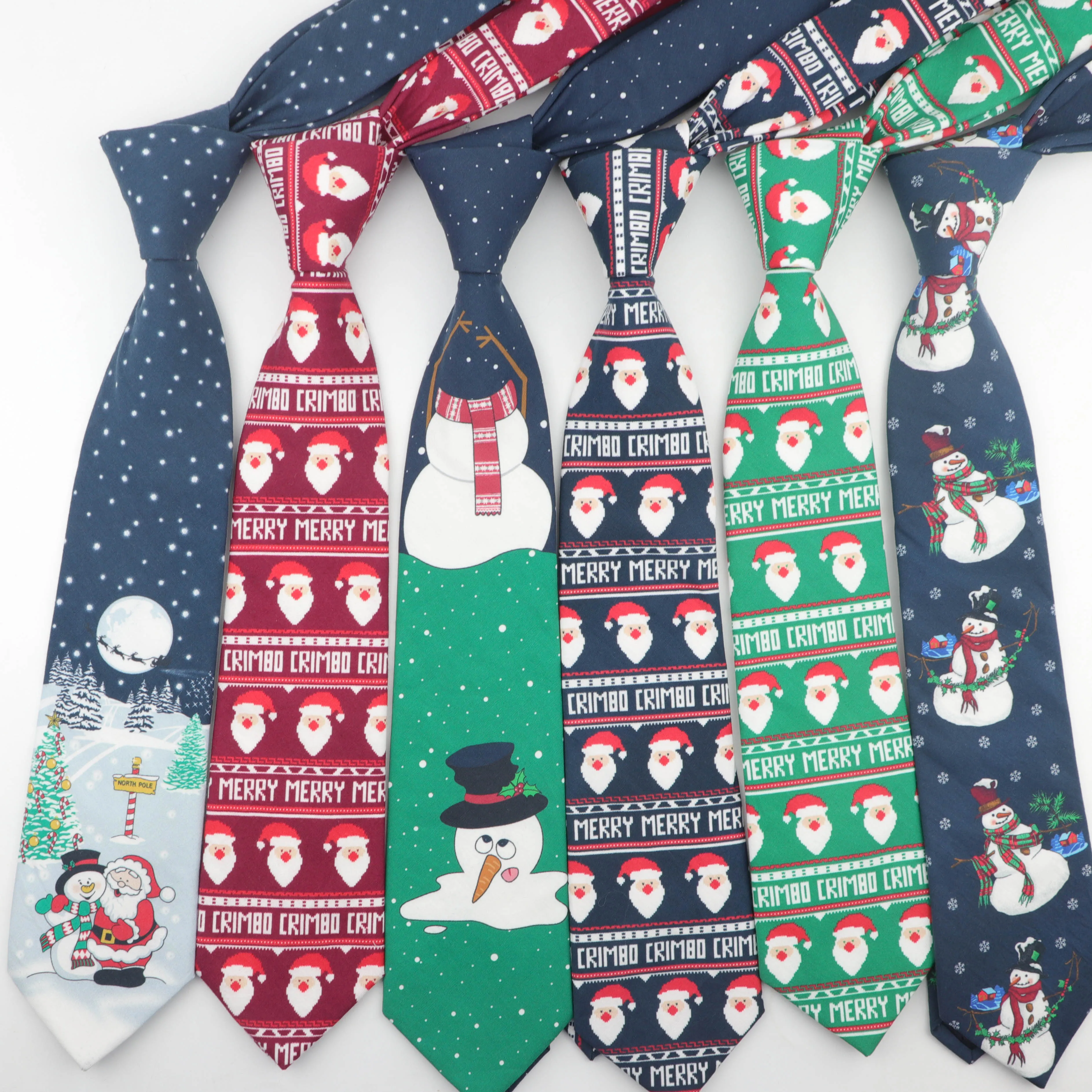 Hot-New-Sell-Christmas-Tie-Men-s-Fashion-Casual-Snowflake-Print-Cotton ...