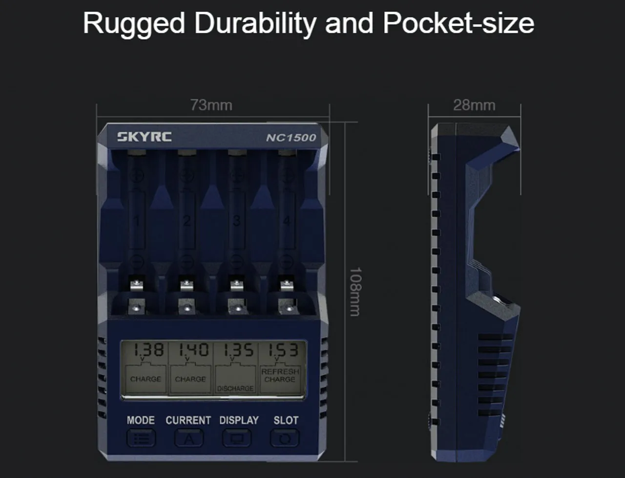 Jeux vidéo,Chargeur de batterie LCD intelligent NC1500,5V,2,1 a,4 ...
