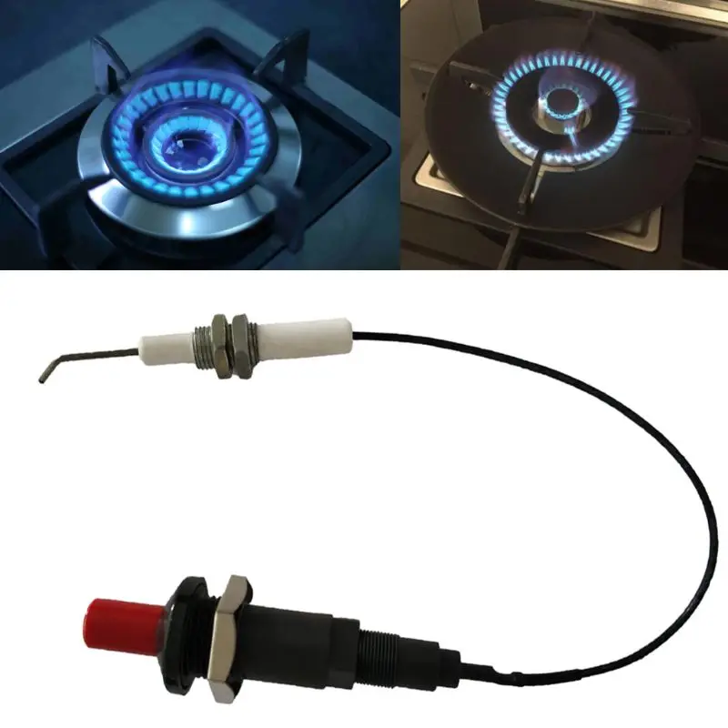 Juego de ignición piezoeléctrica con Cable, botón pulsador largo de 30 ...