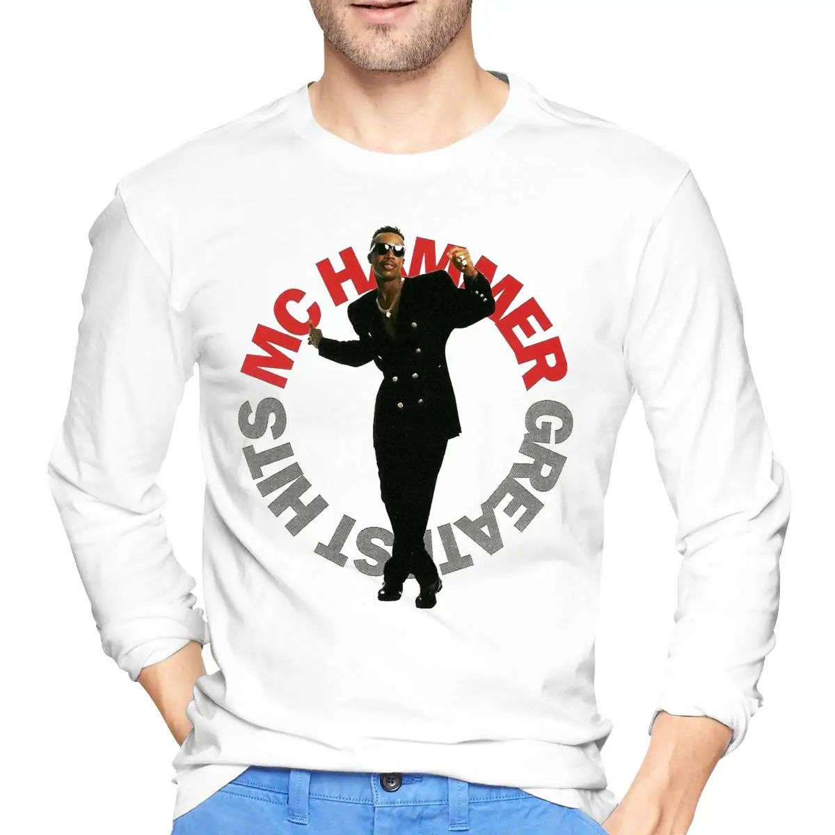 Camisa dos homens de fghfg tfghfg mc martelo maior hits longfghfg manga ...