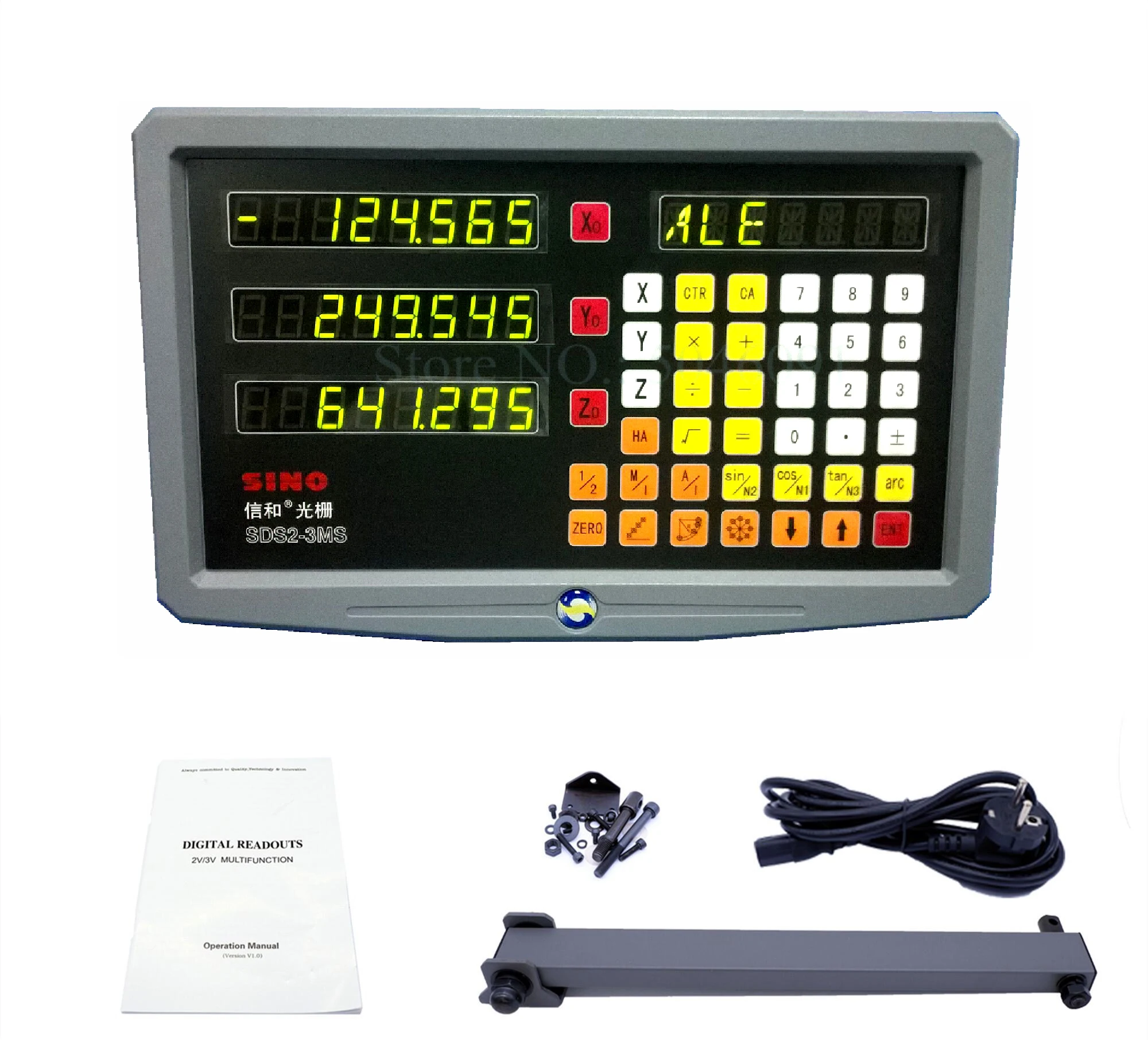 Kit de lectura digital de 3 ejes SINO SDS3MS, fresadora de torno, pantalla DRO de tres ejes ...