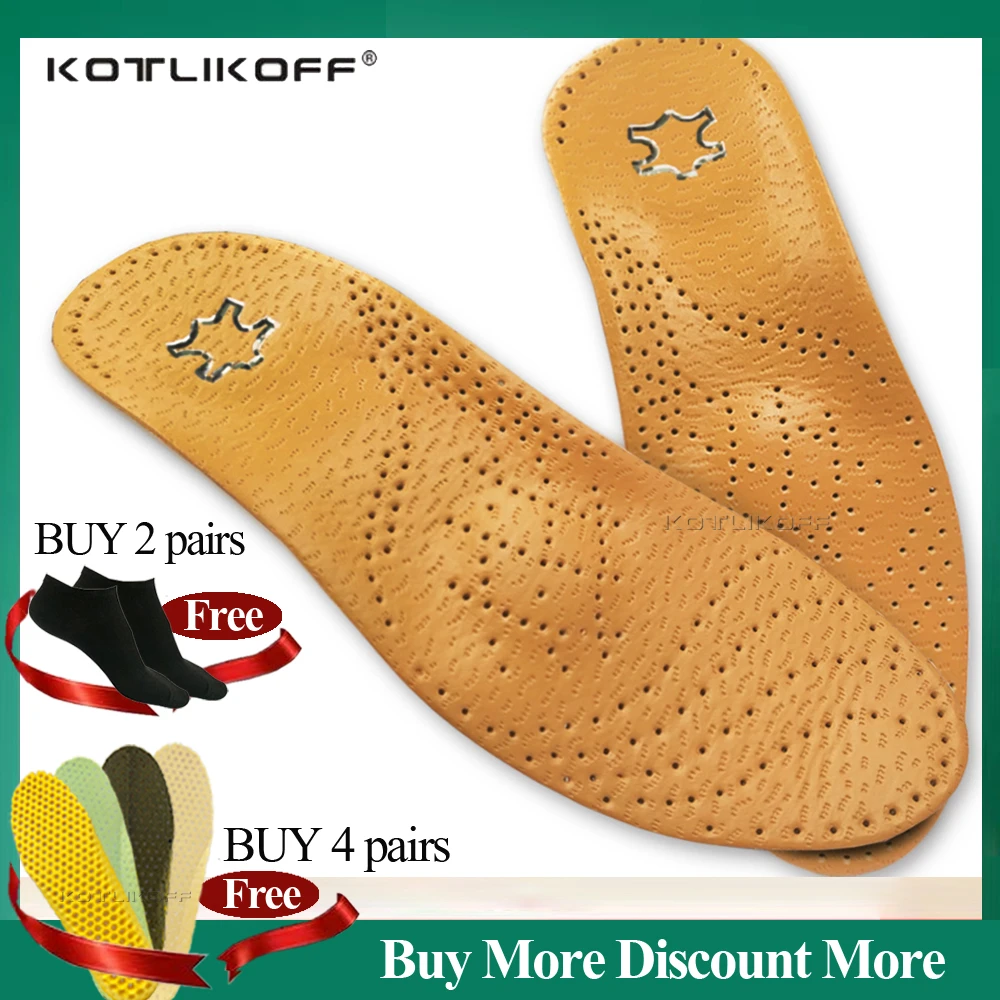 Kotlikoff High Quality Leather Orthotics Insole For Flat Foot Arch ...