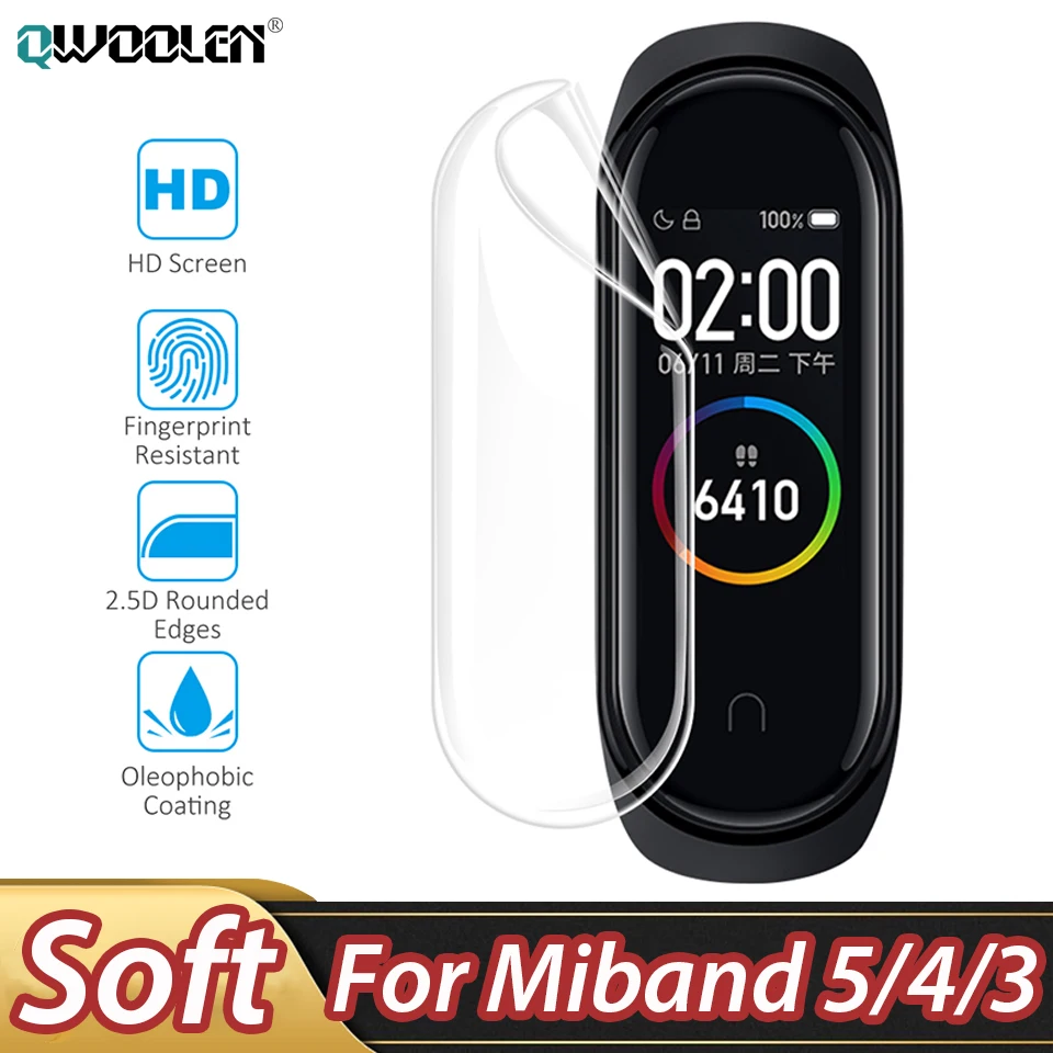 Protector de pantalla para Xiaomi Mi Band 5, para Mi película protectora de hidrogel Band 5, 4 ...