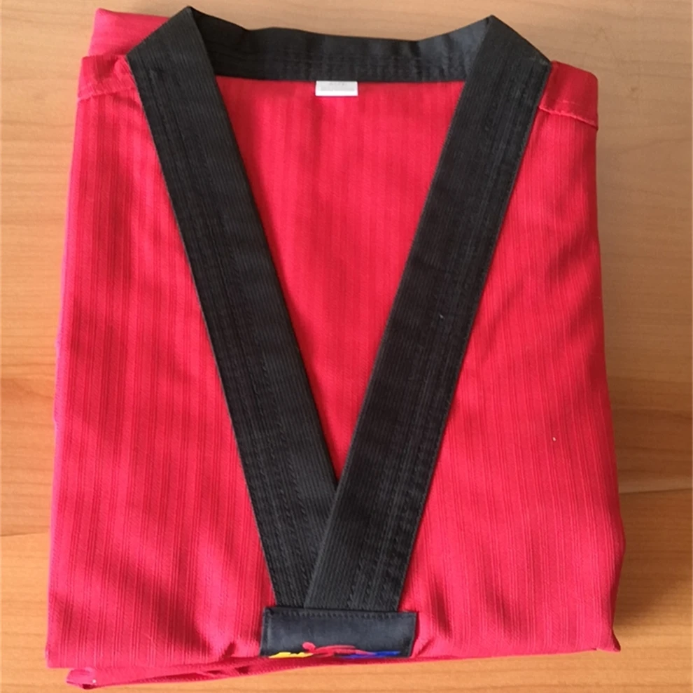 Red-Taekwondo-Uniforms-WTF-Karate-Judo-Taekwondo-Dobok-Clothes-Children ...