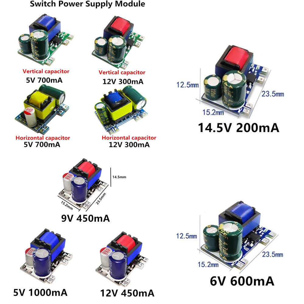 AC-DC-5V-700mA-12V-300mA-Isolated-Switch-Power-Supply-Module-220V-to-5V ...