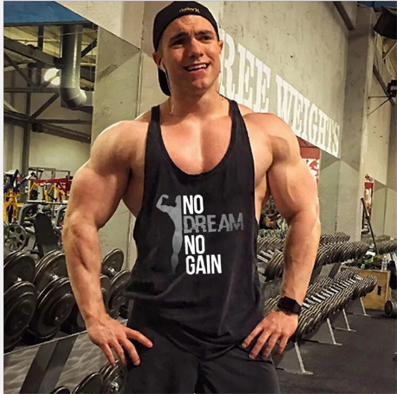 Men Gym Singlet Tank Top Stringer Bodybuilding Y-back Muscle Fitness ...