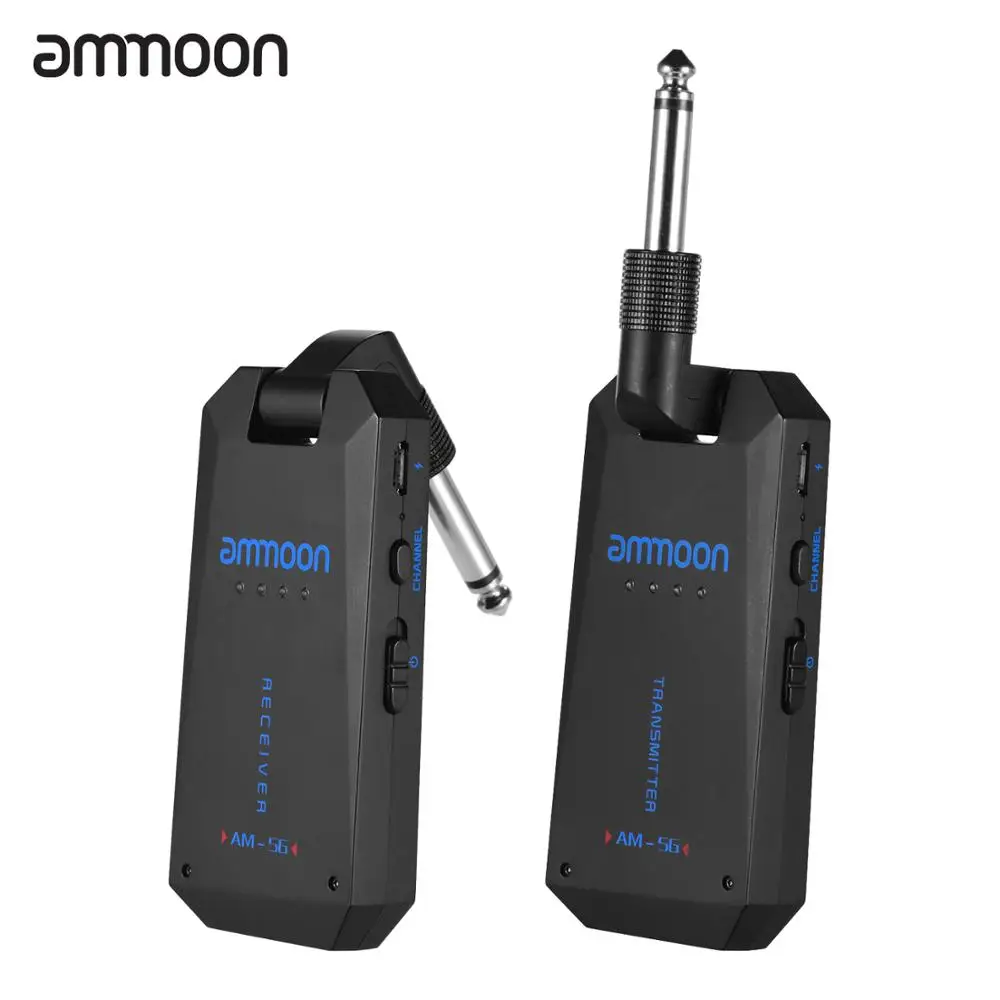 Ammoon Sistema de guitarra inalámbrico AM 5G, transmisor y receptor de ...