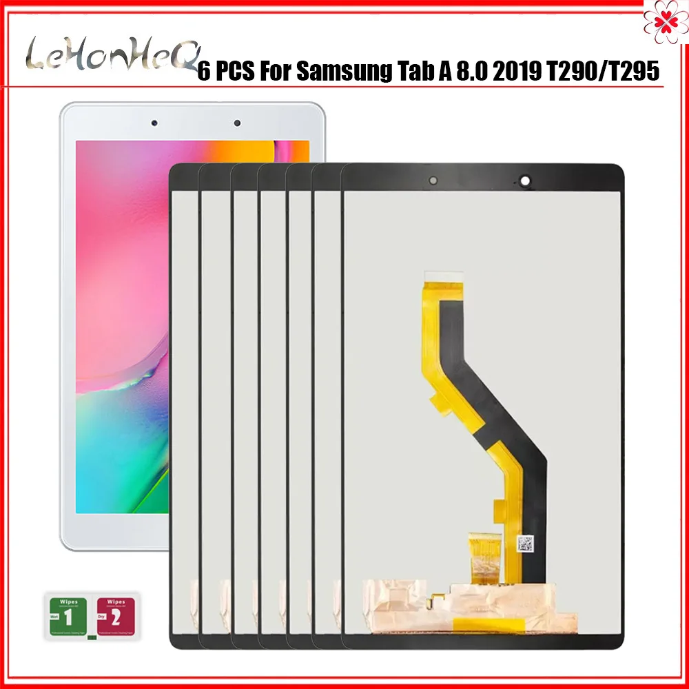 6pcs Wholesale Lcd For Samsung Galaxy Tab A 8.0 2019 Sm-t290 Sm-t295 T290 T295 Lcd Display And ...
