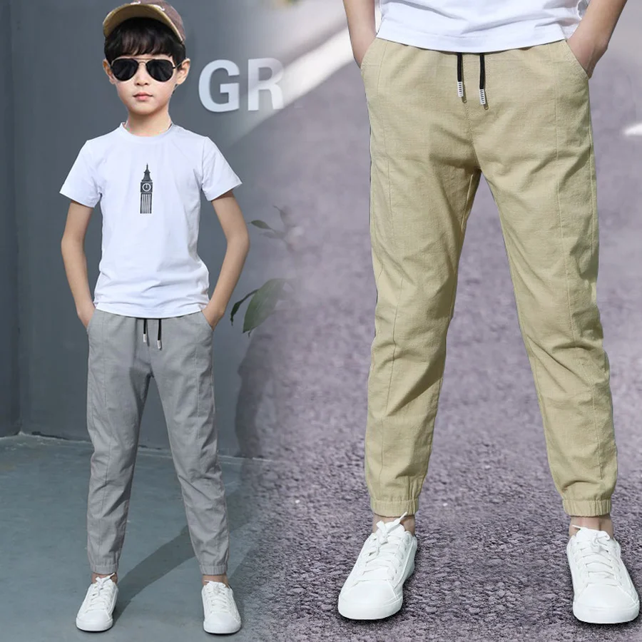 Pants-Boy-Kids-Spring-Solid-Cotton-Linen-Trousers-Children-Pants-Boy ...