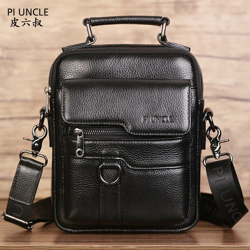 PI-UNCLE-Brand-Genuine-Leather-Men-Shoulder-Messenger-Bag-Cross-Body ...