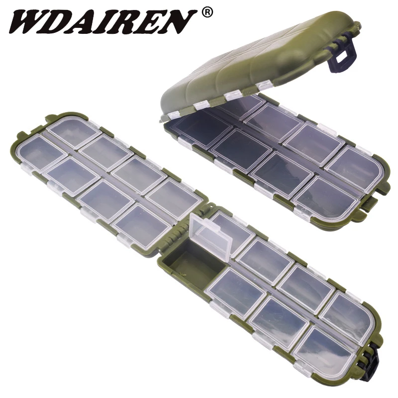 10 Compartments Mini Fishing Tackle Box Fish Lures Hooks Baits Plastic ...
