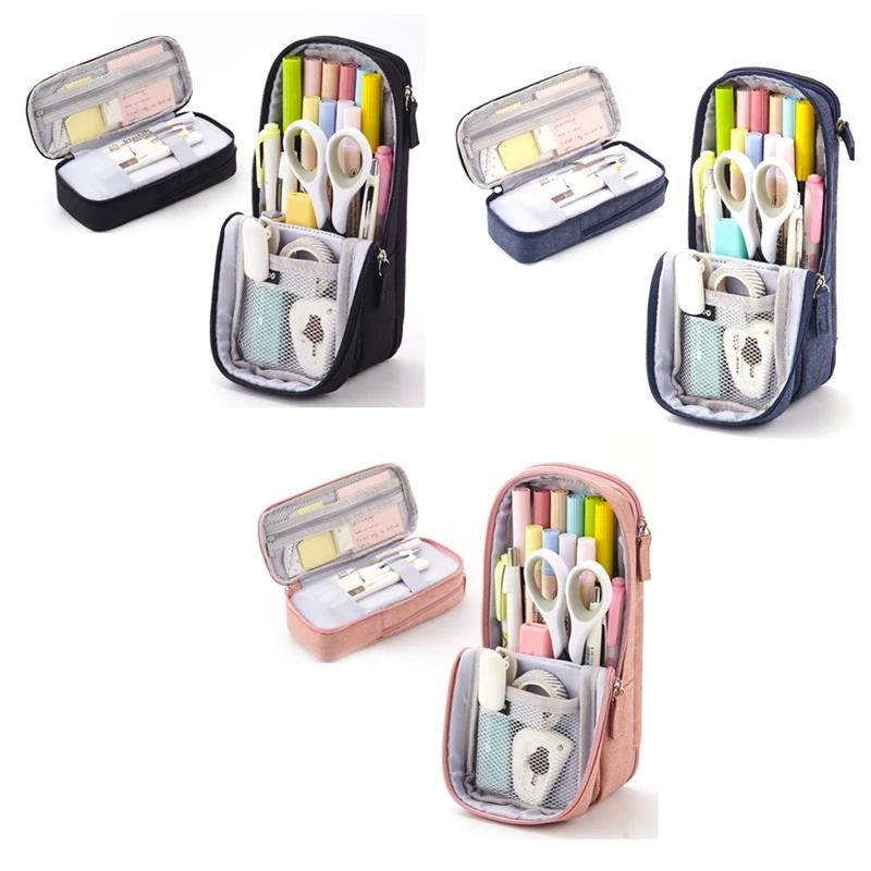 ANGOO – sac à stylos pliable à deux niveaux, support de téléphone pour ...