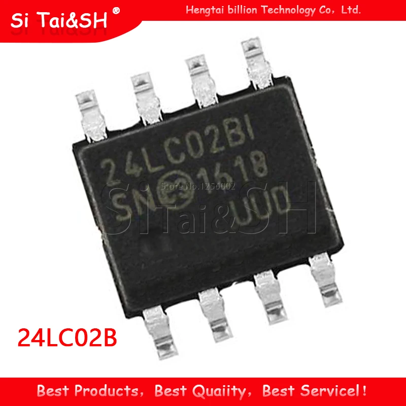 5 uds/24LC02 24LC02B I/SN PIC24LC02BT I/SN SOP8| | - AliExpress