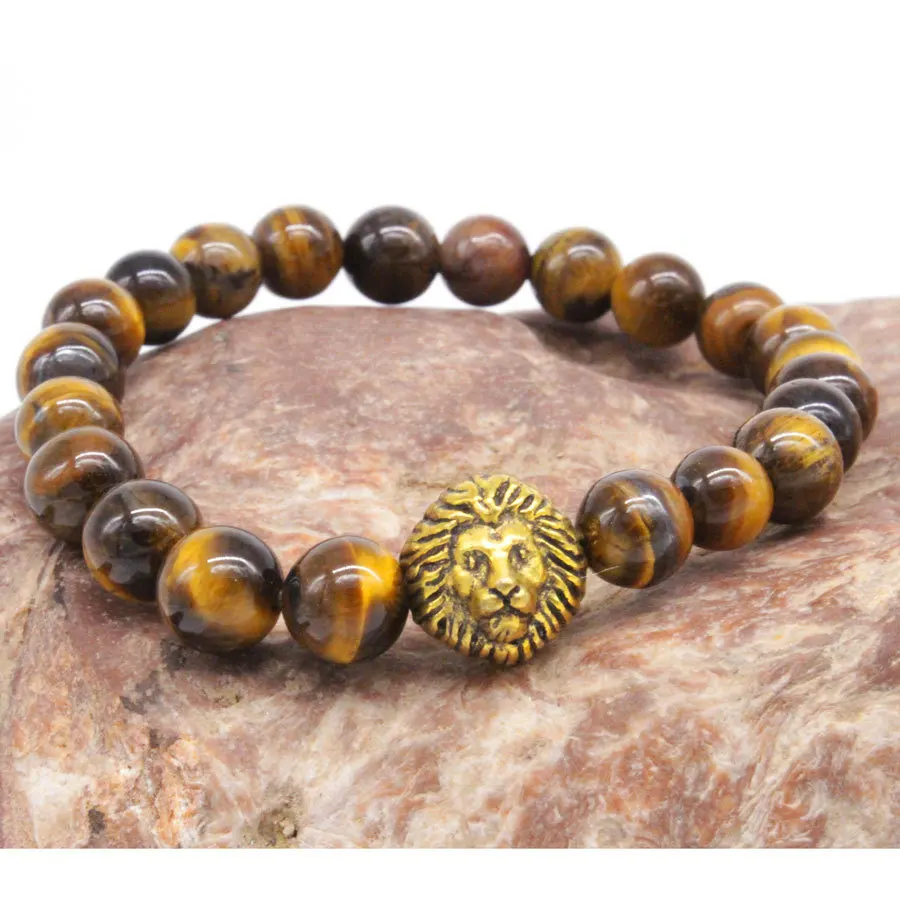 Pulsera de cuentas Wv020 para hombre, brazalete con cuentas de ojo de ...