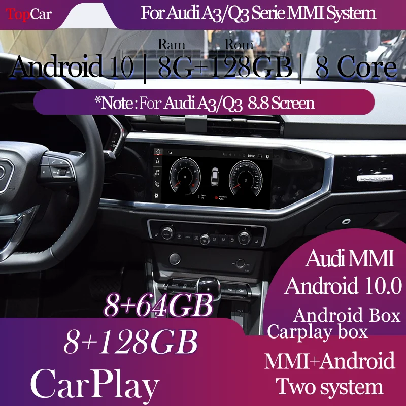 Hualingan CarPlay box Android para Audi A1/Q3/RS3/A3/Q5 2019 today ...