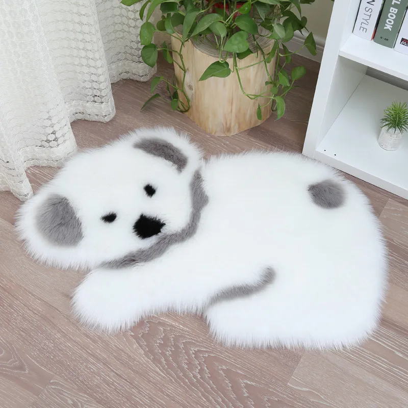 Cute-Cartoon-Fur-Rug-Panda-Koala-Carpet-Soft-Living-Room-Bedroom-Wool ...