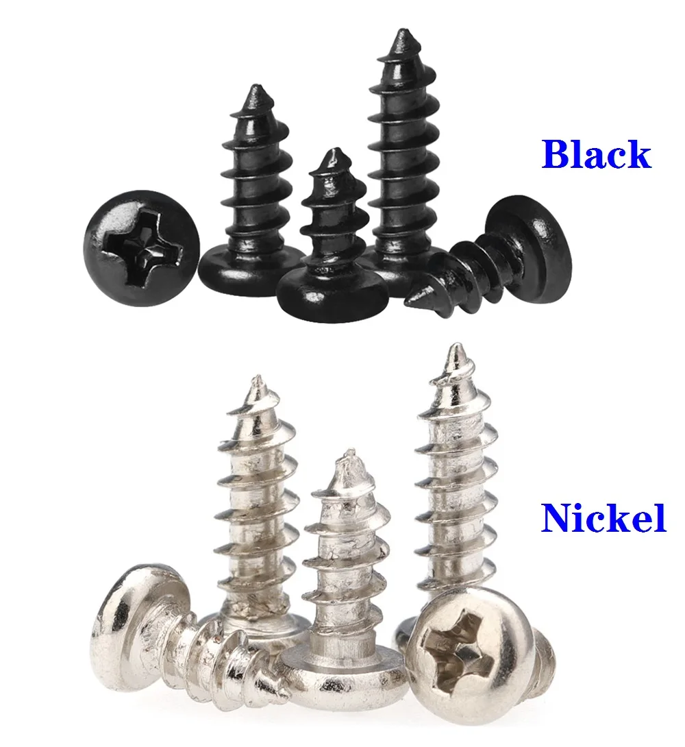 1000PCS-M1-M1-2-black-or-Nickel-micro-electronic-screw-cross-recessed ...