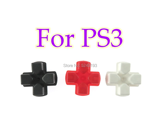 White Ps3 Controller With Red Buttons