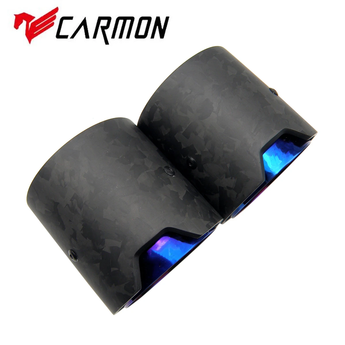 1 Piece M Logo Burnt Blue Stainless Steel Pipe Matte Forged Carbon ...