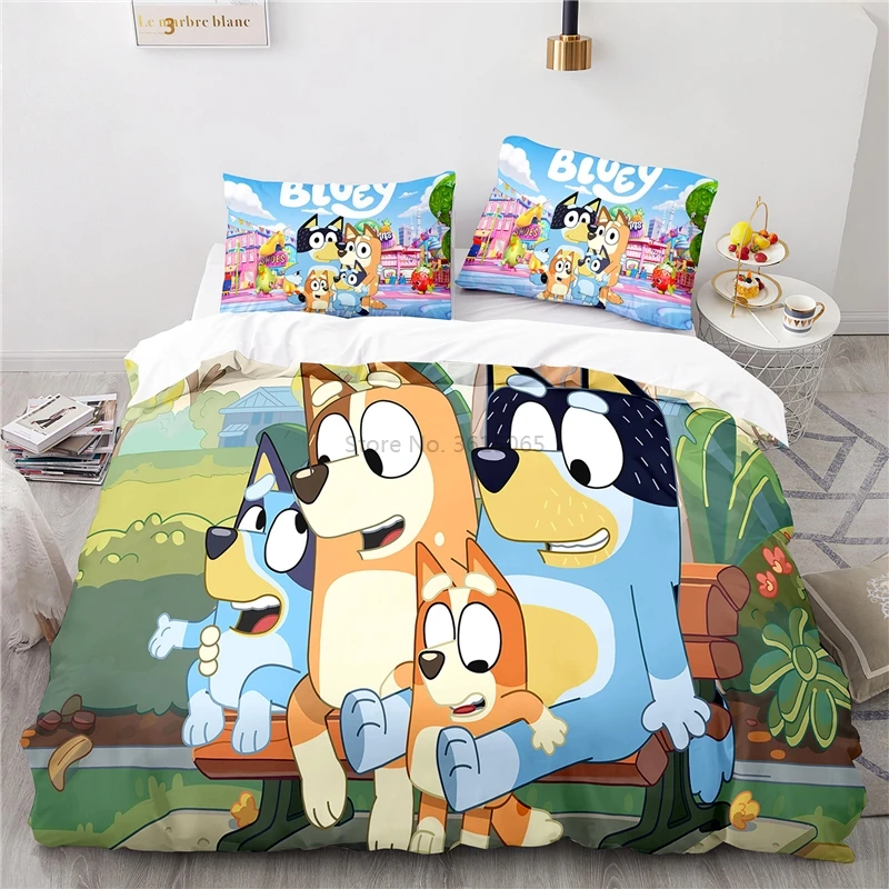 Other Home & Living - Home Textile Cartoon Bluey Dog Family Printed ...