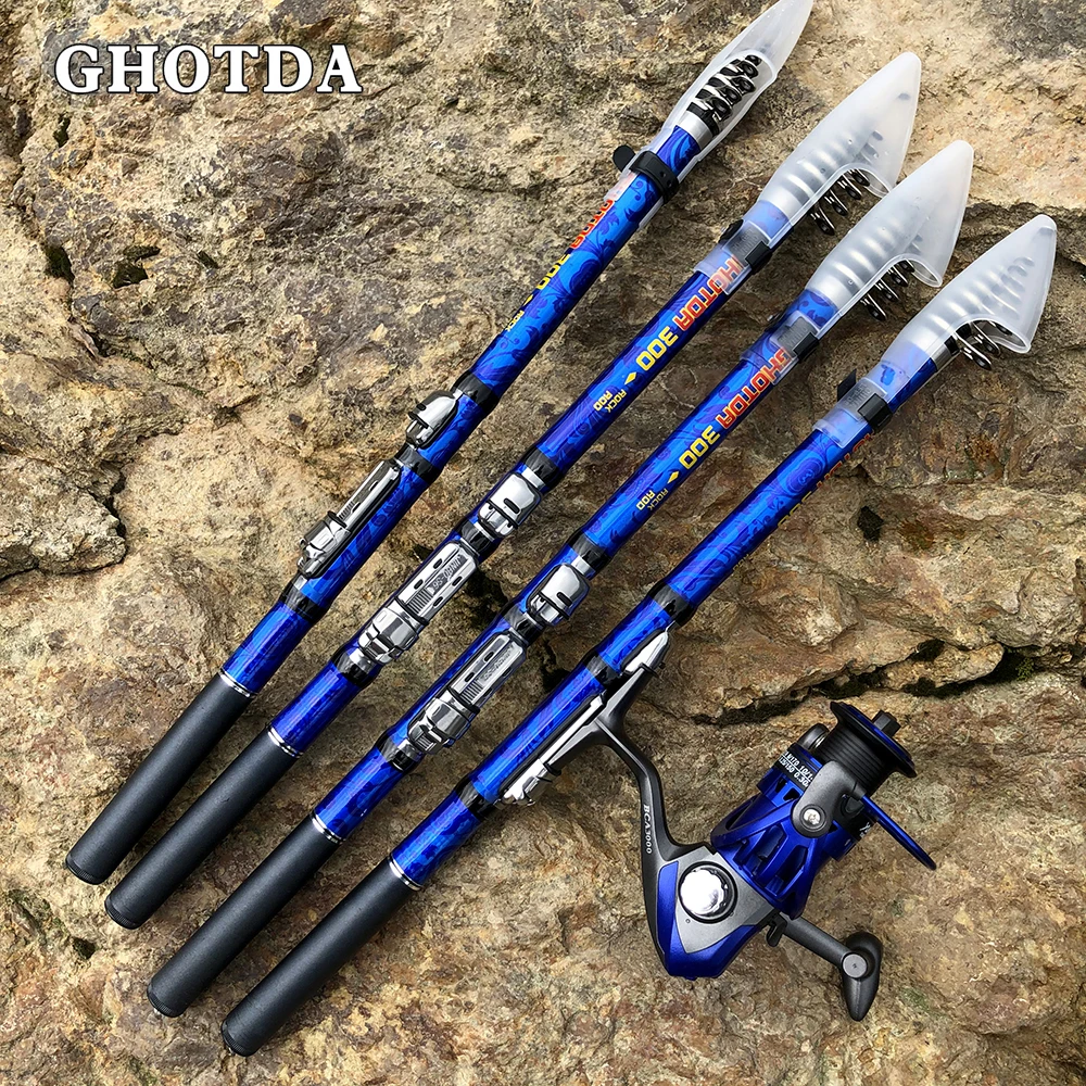 GHOTDA Karbon Rock Fishing Rod 3.0/2.7/2.4/2.1/1.8/1.5M Carp Rod ...