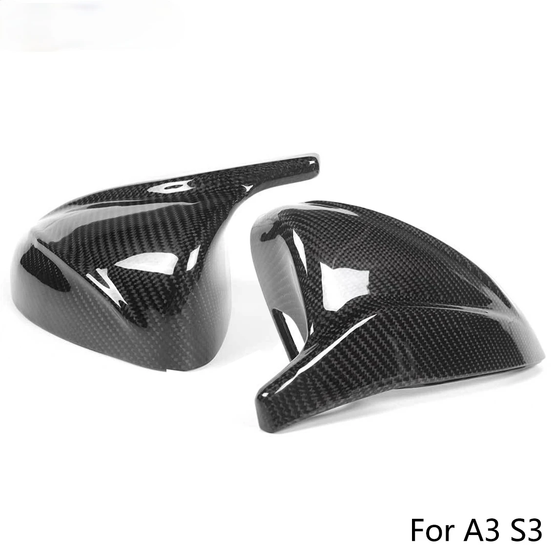 For Audi A3 S3 8V Mirror Covers Carbon Fiber Side Mirror Cap Replace ...