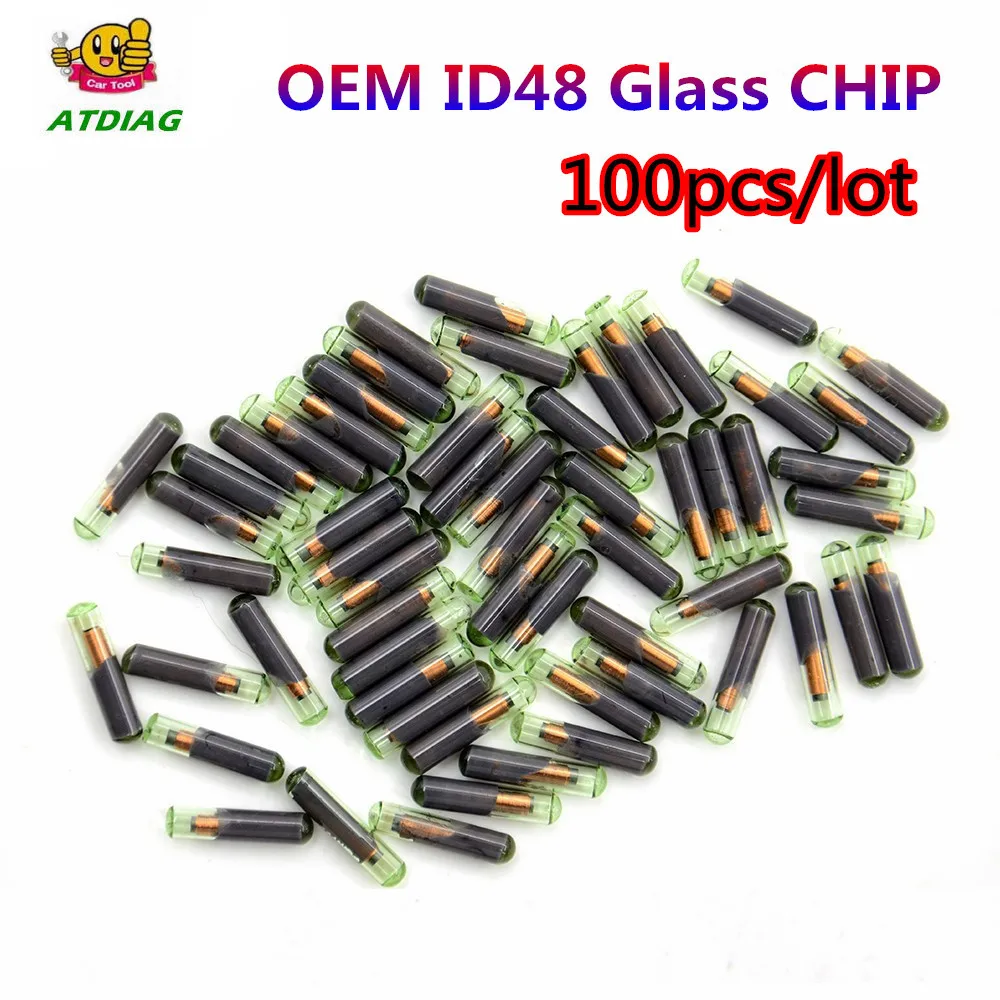 2022-NEW-20-30-50-100pcs-Car-Key-Chip-Blank-OEM-ID48-Chip-Auto ...