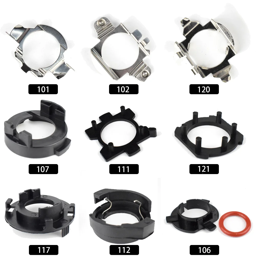 1pair H7 Led Headlight Bulb Base Holder Retainer Headlamp Socket ...