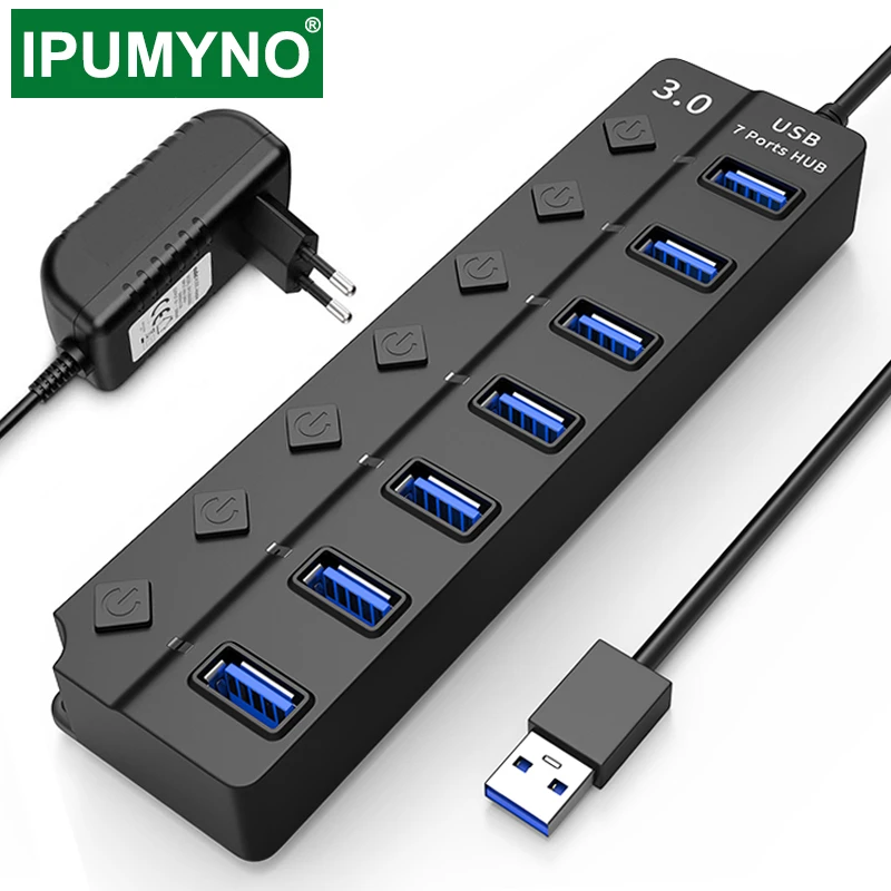 Adaptador de alimentação multi divisor usb, 4 portas usb hub 3.0, alta ...