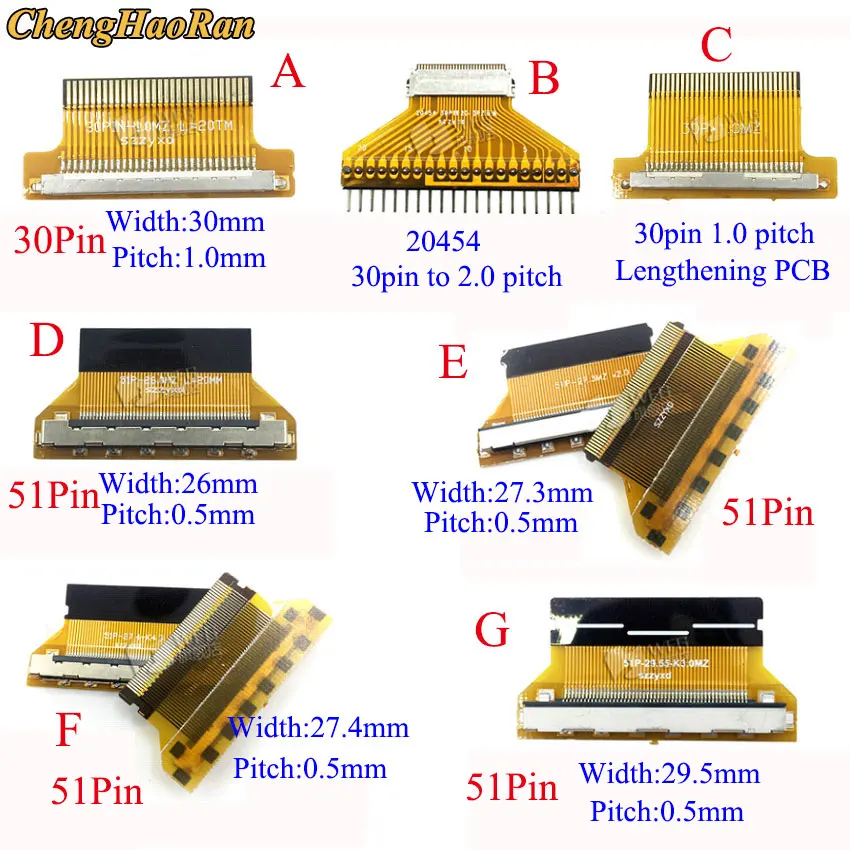 Chenghaoran 1pcs Lvds Screen Edp Adapter Board Fix30p To Fpc 30p / 51p1 ...