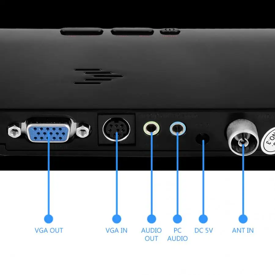 AV to VGA TV Set Top Box PC Monitor Receiver Speaker External LCD CRT ...
