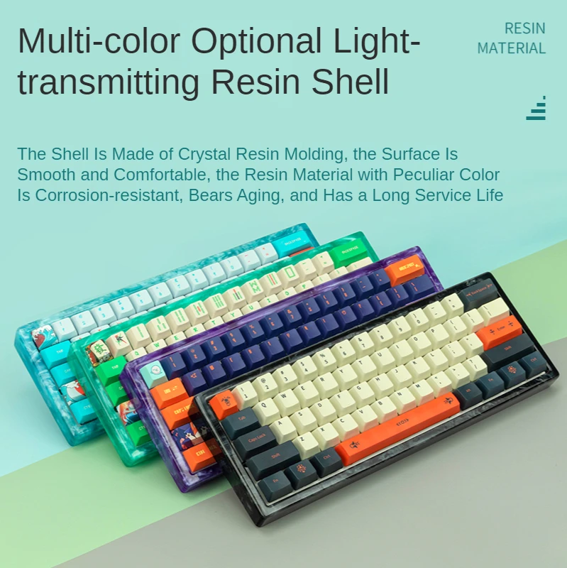 DAGK-Resin-61-key-mechanical-keyboard-kit-hot-swappable-RGB-lighting ...