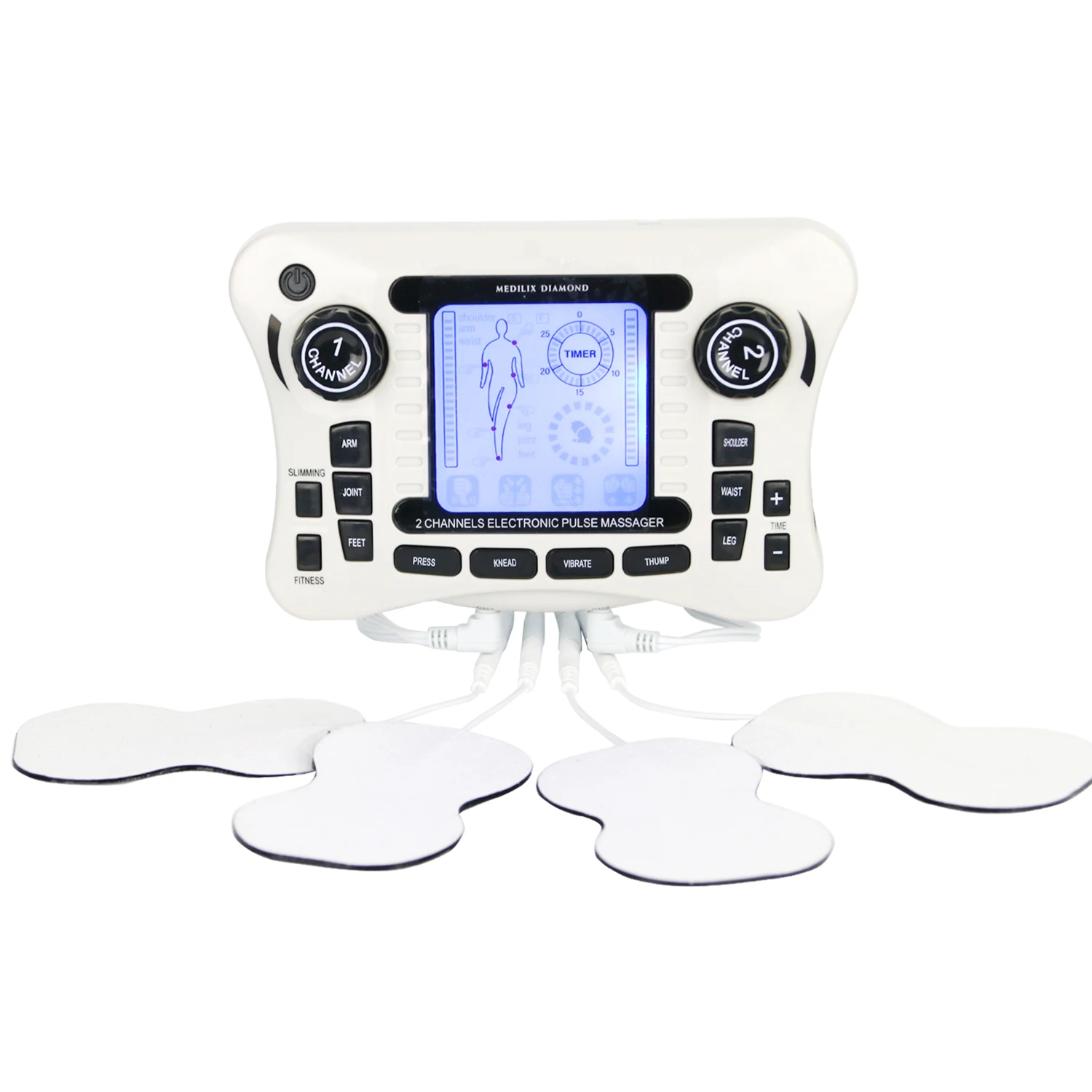 308B-Body-Electrical-Stimulator-Pain-Relief-Dual-Output-Pulse-Digital ...