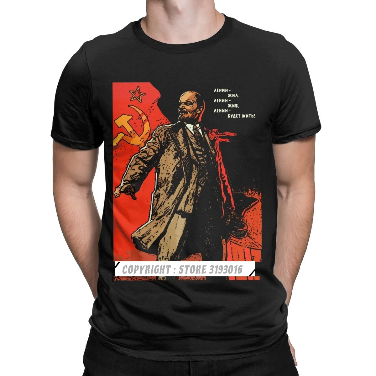 Hipster-Male-Shirt-Lenin-Will-Live-Forever-Tshirt-Communism-Marxism ...