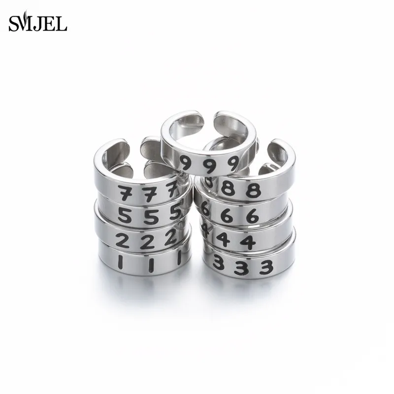 Stainless-Steel-Ring-Angel-Number-111-222-333-444-555-666-777-888-999 ...