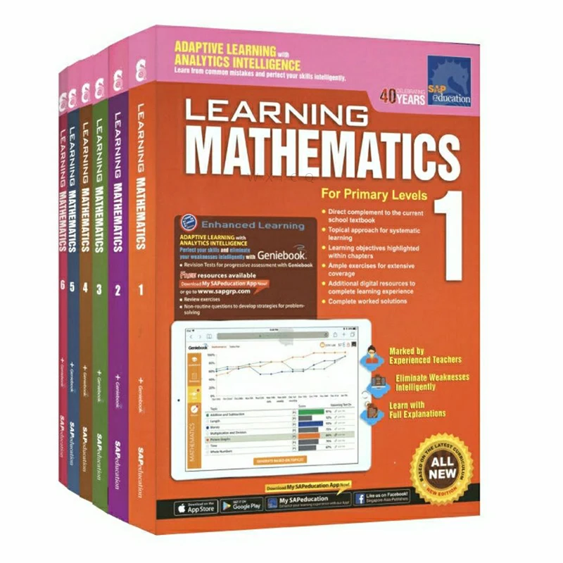 6 Books Set SAP Learning Mathematics Book Grade 1 6 Children Learn Math 6 Books Set SAP Learning Mathematics Book Grade 1 6 Children Learn Math