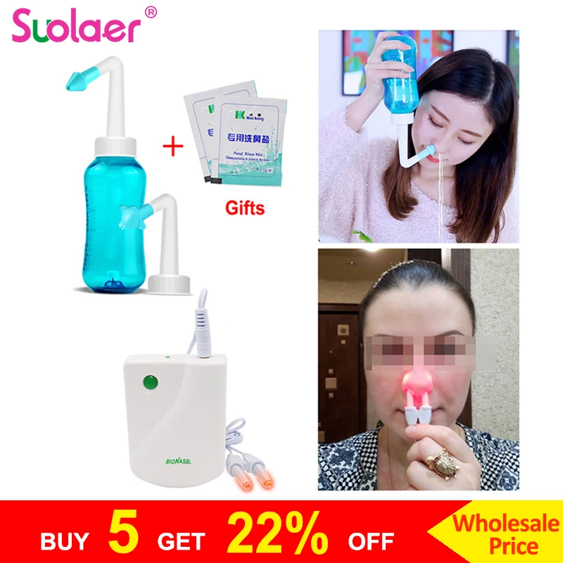 Nasal Wash Bionase Nose Laser Rhinitis Nose Therapy Massager Neti Pot ...