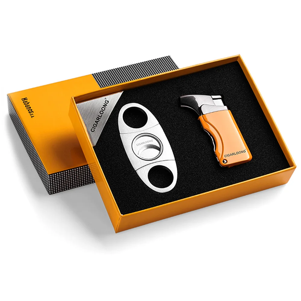 Cigarloong Gadgets Cigar Windproof Lighter 2 Jet Flame Torch Cigar ...