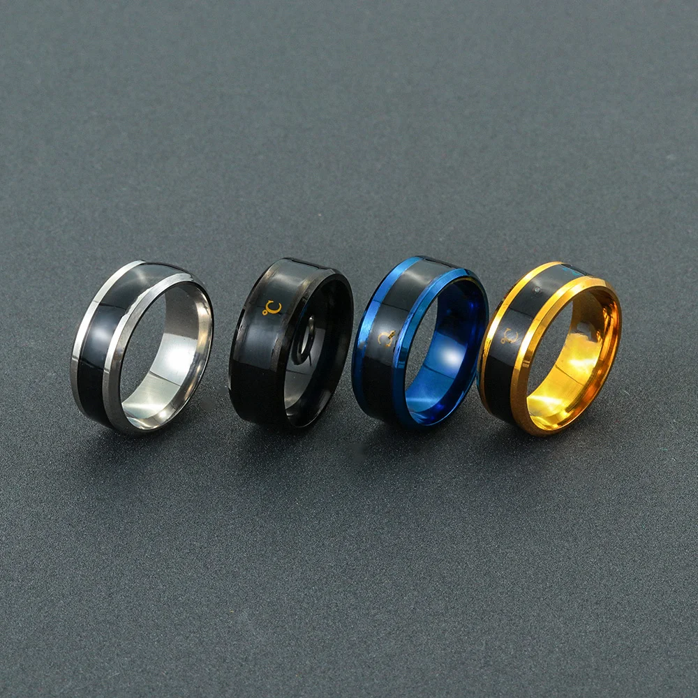Stainless-Steel-Smart-Rings-Temperature-Measurement-Ring-Thermometer ...