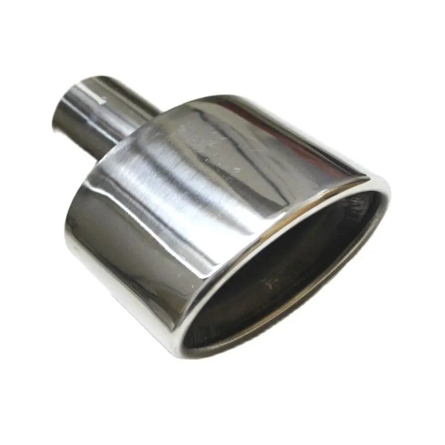 1 Pcs Universal Car stainless steel Exhaust End Tips Pipes exhaust oval ...