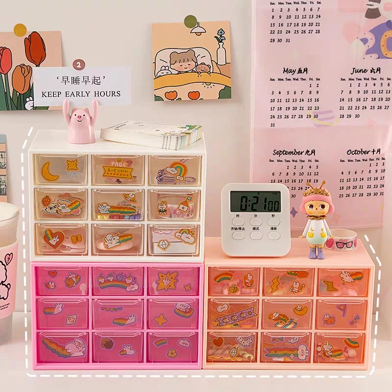 Sharkbang-Multifunctional-9-Grid-Desk-Organizer-Box-Free-Stickers ...